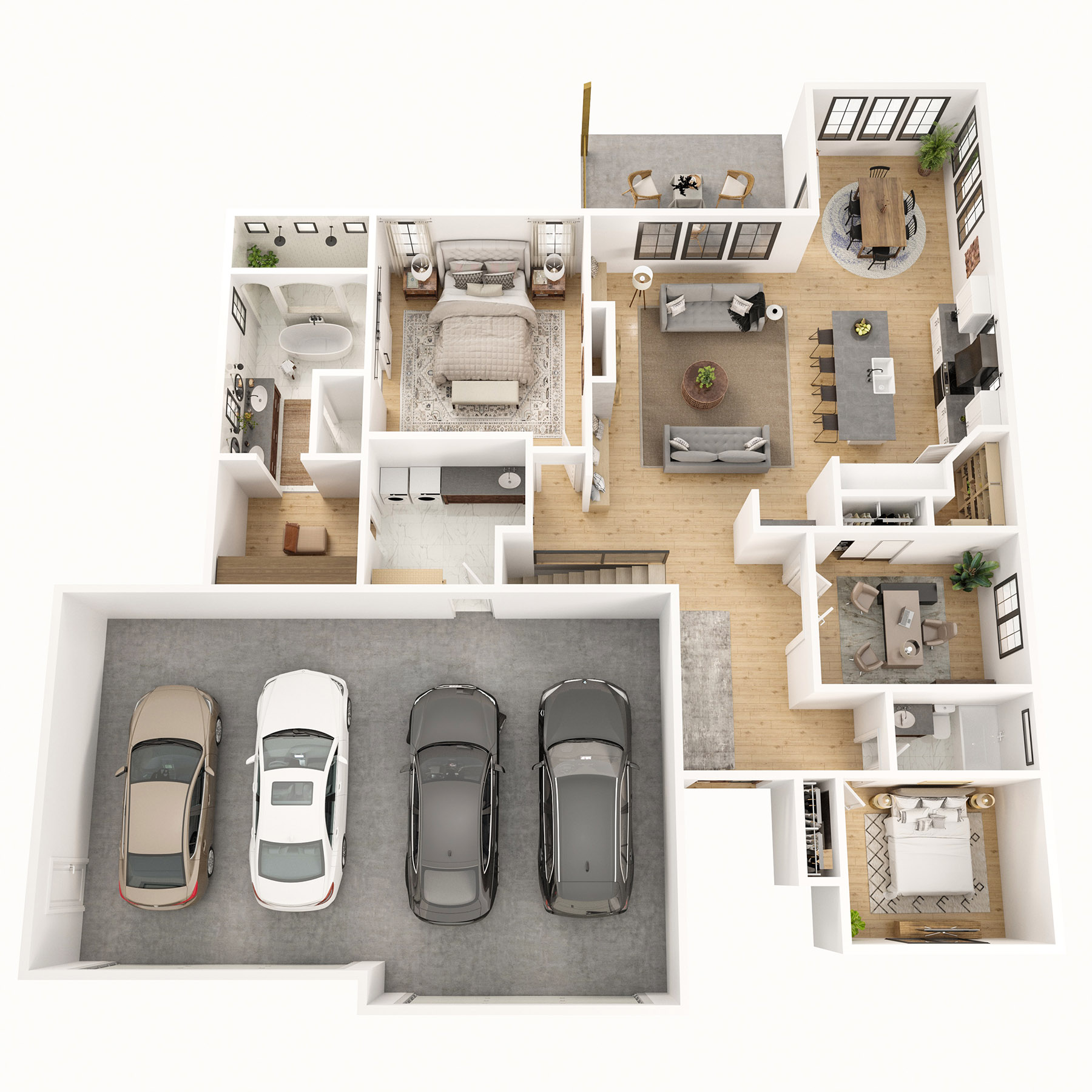 Modern Farmhouse 4-car